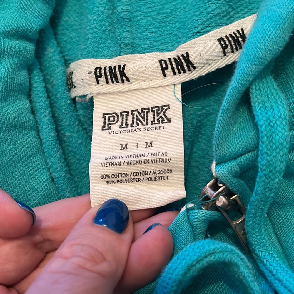 Pink Victoria’s Secret Hoodie With Pink Logo On Hood - Gem